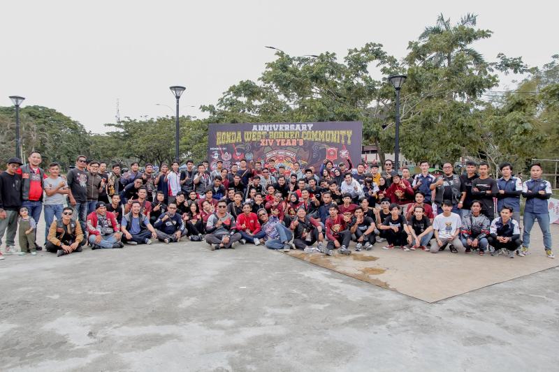 Komunitas Motor Honda Kalbar HWBC Rayakan HUT Ke-14 - eQuator.co.id